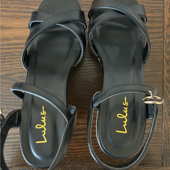 Lulus | Shoes | Lulus Black Strappy Nixie Wedge Platform Shoes | Poshmark